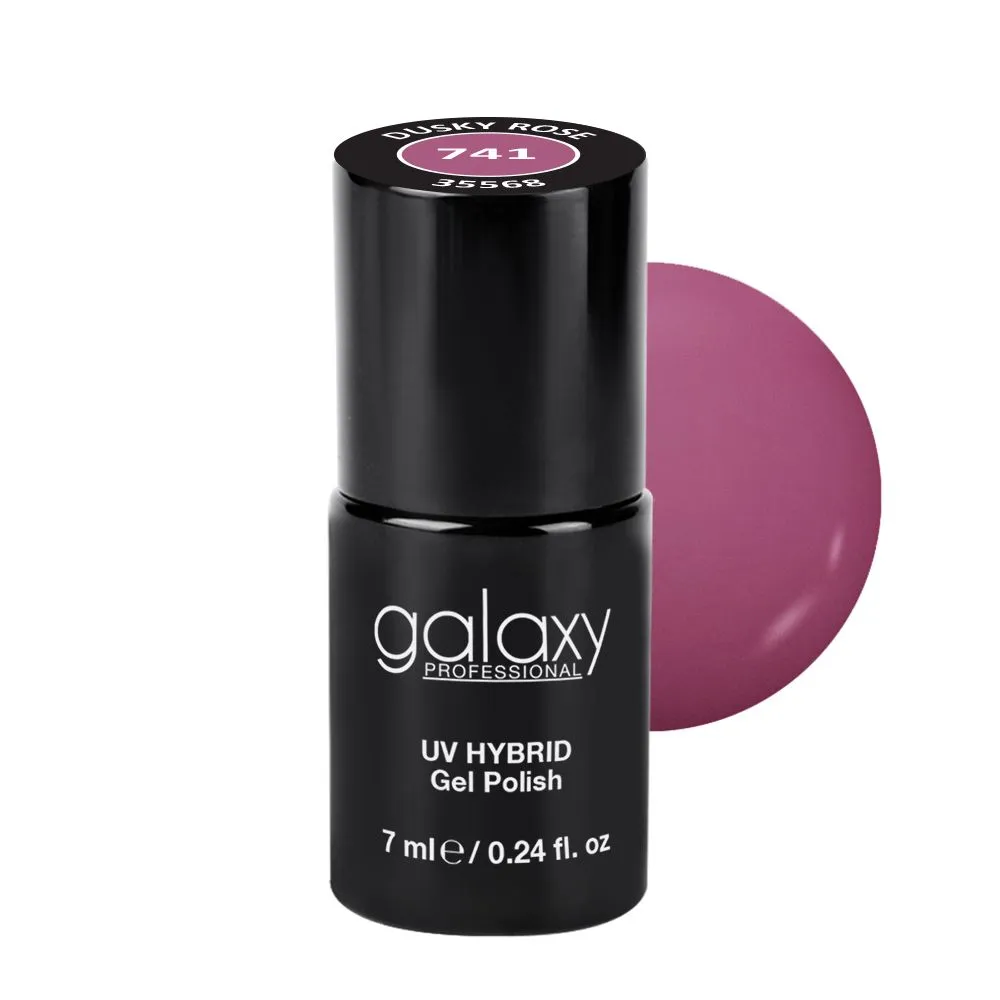 Trajni lak za nokte UV/LED GALAXY Hybrid 7ml Dusky Rose S741