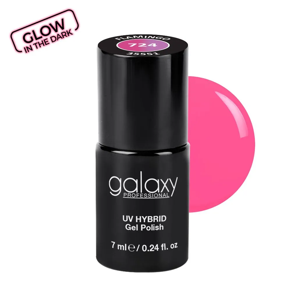 Trajni lak za nokte UV/LED GALAXY Hybrid 7ml Flamingo S724