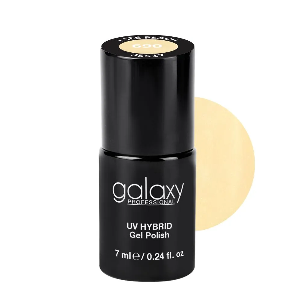 Trajni lak za nokte UV/LED GALAXY Hybrid 7ml I See Peach S690