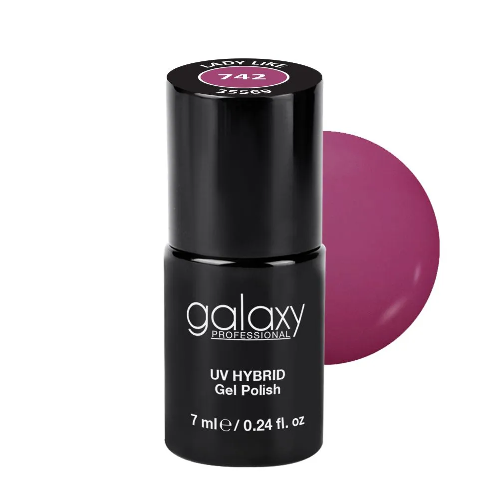 Trajni lak za nokte UV/LED GALAXY Hybrid 7ml Lady Like S742