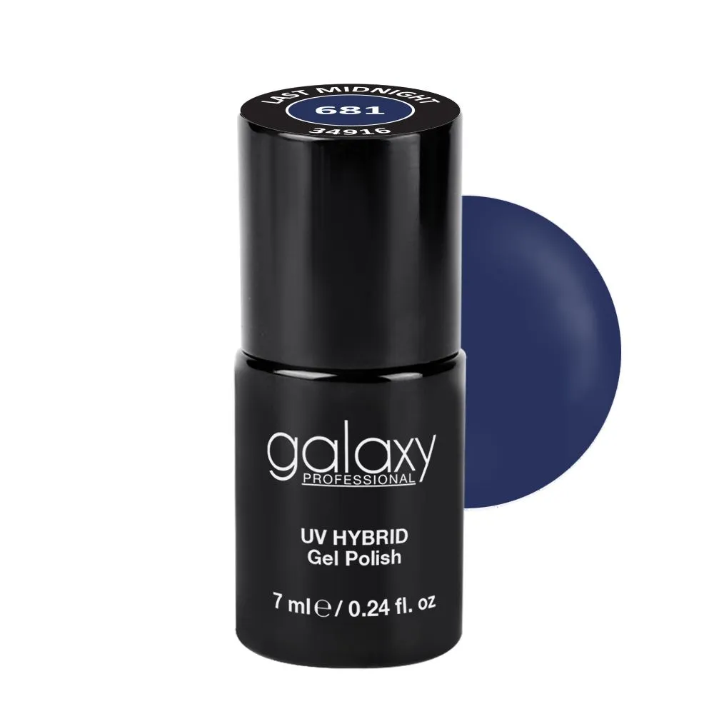 Trajni lak za nokte UV/LED GALAXY Hybrid 7ml Last Midnight S681