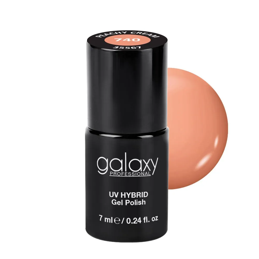 Trajni lak za nokte UV/LED GALAXY Hybrid 7ml Peachy Cream S740