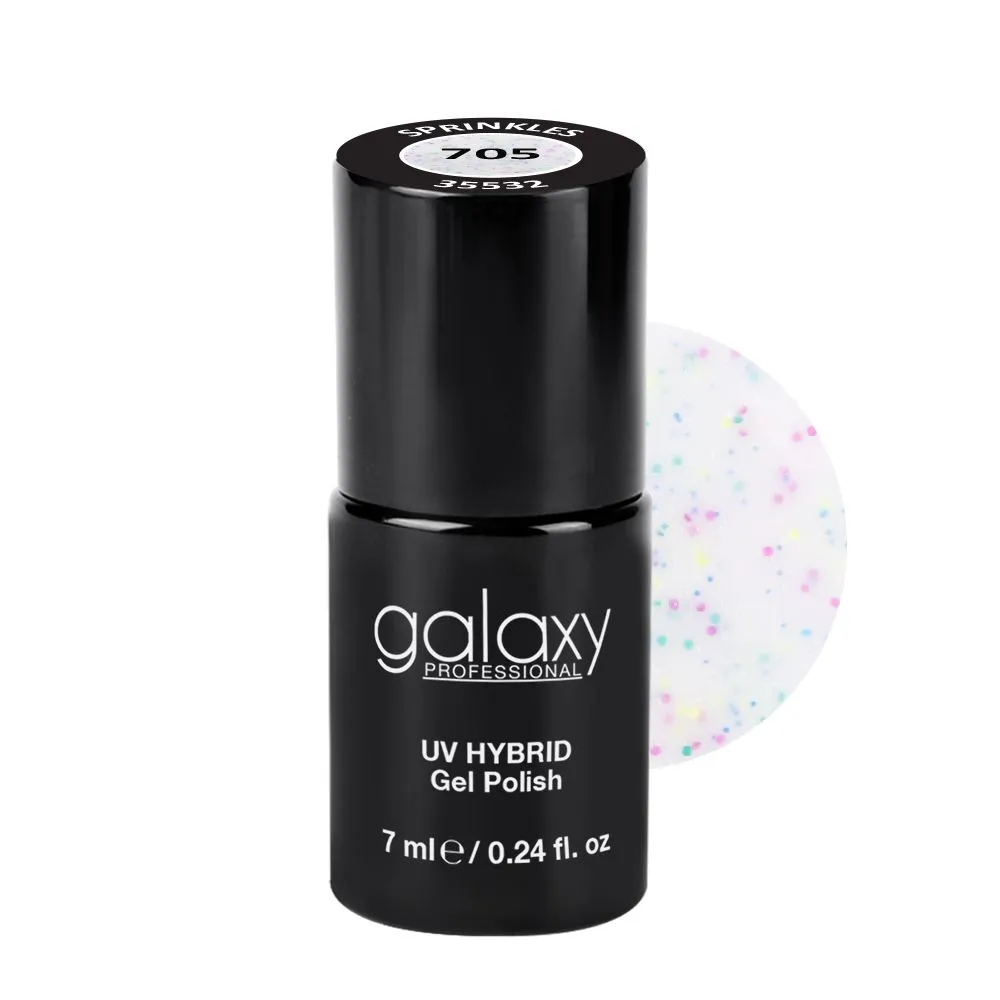 Trajni lak za nokte UV/LED GALAXY Hybrid 7ml Sprinkles S705