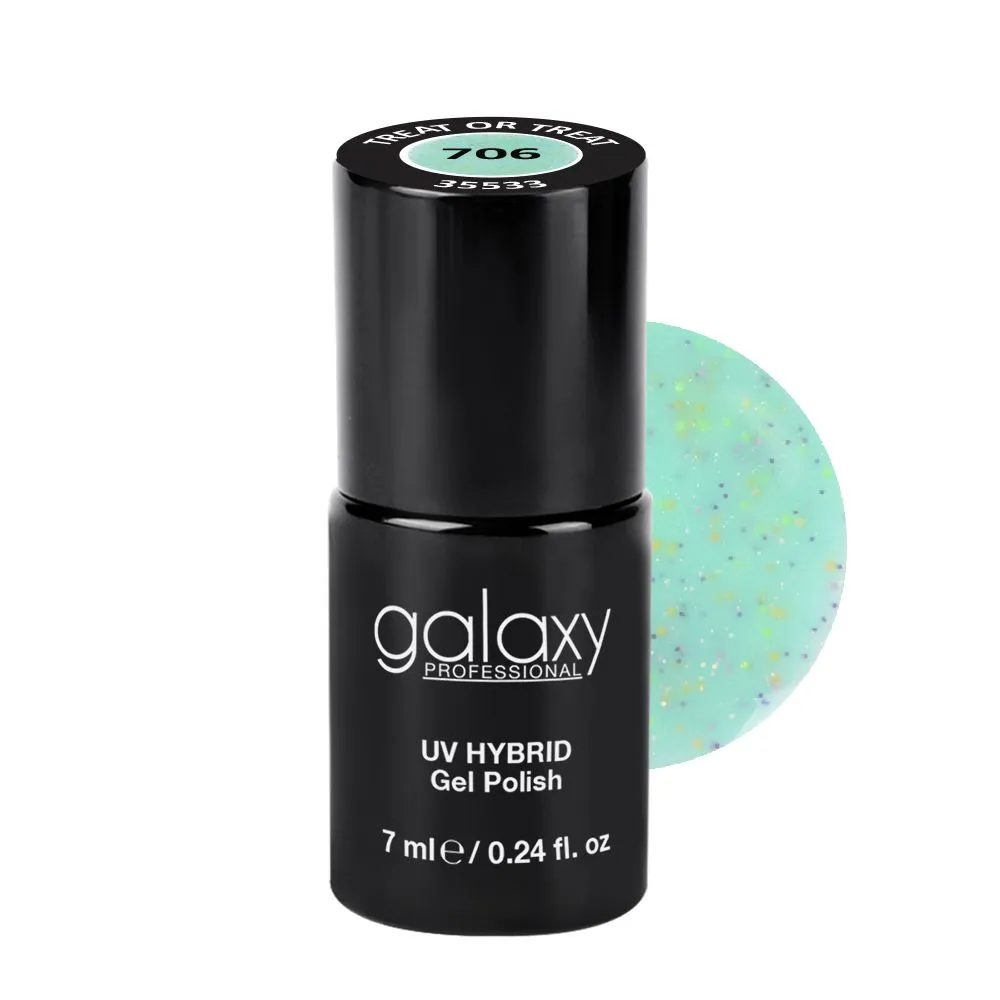 Trajni lak za nokte UV/LED GALAXY Hybrid 7ml Treat or Treat S706