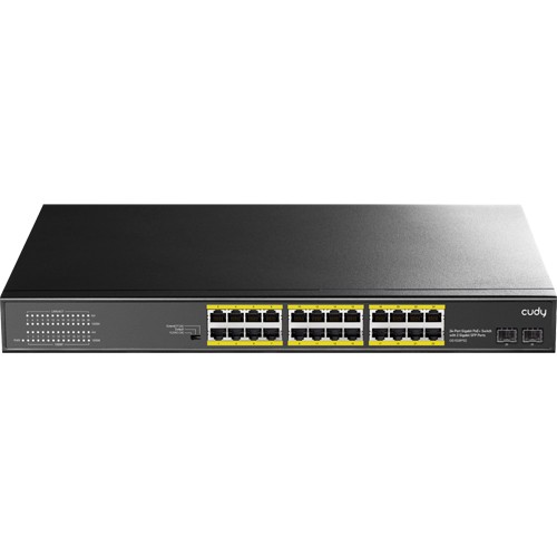 Cudy 24-Port Gigabit PoE+ Switch, 2 Gigabit SFP | GS1028PS2