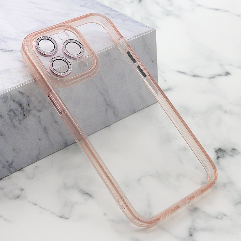 Futrola DIAMOND LENS za iPhone 15 Pro Max (6.7) roze