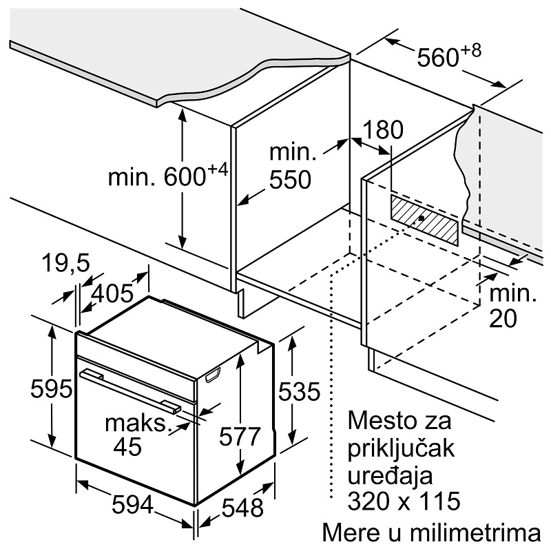 Bosch ugradna rerna HBG7784B1