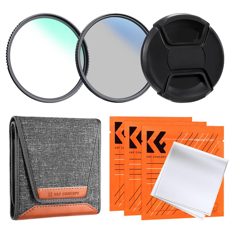 K&F Concept 49mm Camera UV + Polarizacioni Filter + Lens Cap Kit Nano K Series SKU.2032V1