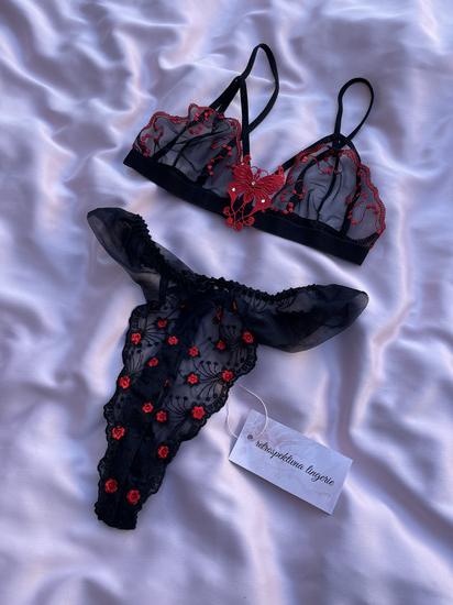 Mesh black&red set ♥️♠️