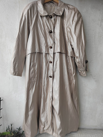 Vintage metalik trenchcoat 48/XL+ SALE