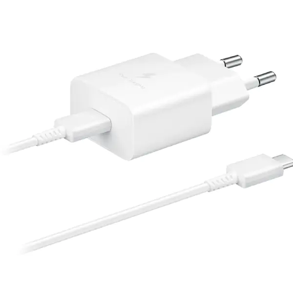 Samsung kućni punjač USB-C 15W + Tip C kabl beli