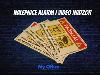 Nalepnice objekat zaštićen alarmom i video nadzorom A5 format!