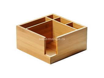 Kutija za escajg i salvete od bambusa 18X18X9cm Kesper KSP70851
