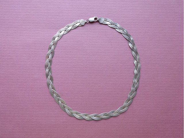 stara srebrna 925 ogrlica pletena 17,58 gr