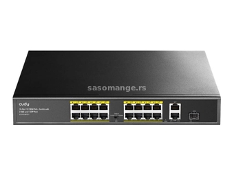 FS1018PS1 16-Port 10/100M PoE+ Switch with 1 Combo SFP Port