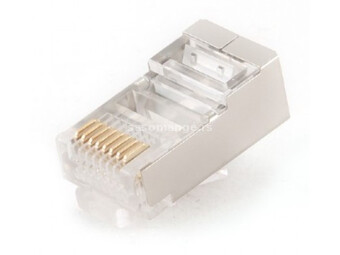 PLUG5SP/10 Gembird shielded modular 30u gold plated LAN konektor CAT5 FTP SFTP RJ45 (pak.10kom)