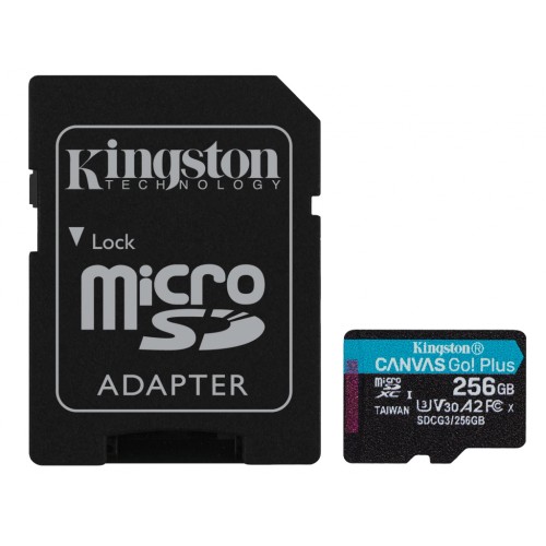 Kingston U3 V30 microsdxc 256GB canvas go plus 170R A2 + adapter SDCG3/256GB memorijska kartica