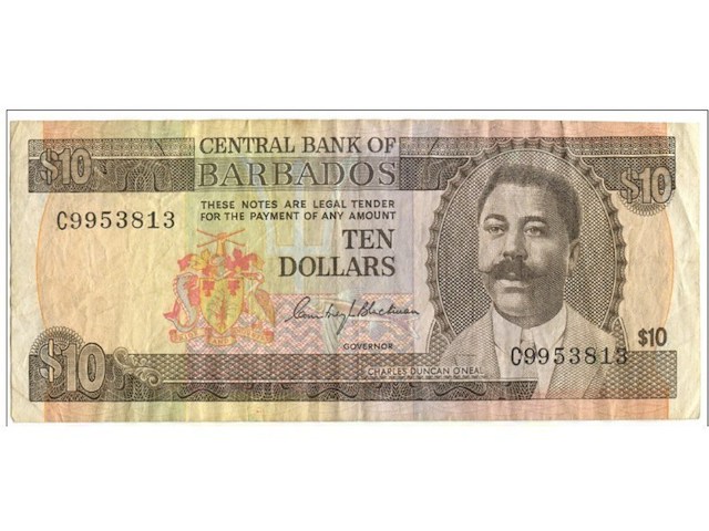 Barbados 10 dolara 1973