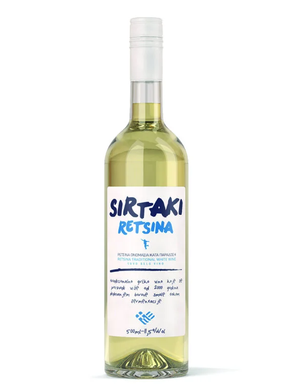 RETSINA SIRTAKI tradicionalno grčko belo vino – 0.5l