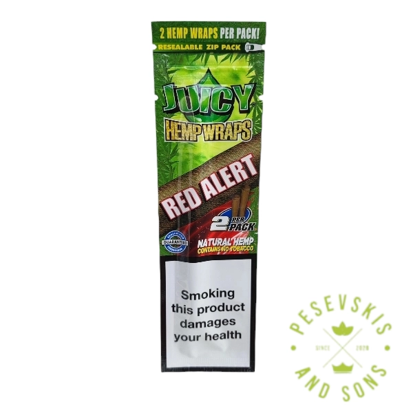 JUICY Red Alert Hemp Blunt – 2 Wraps