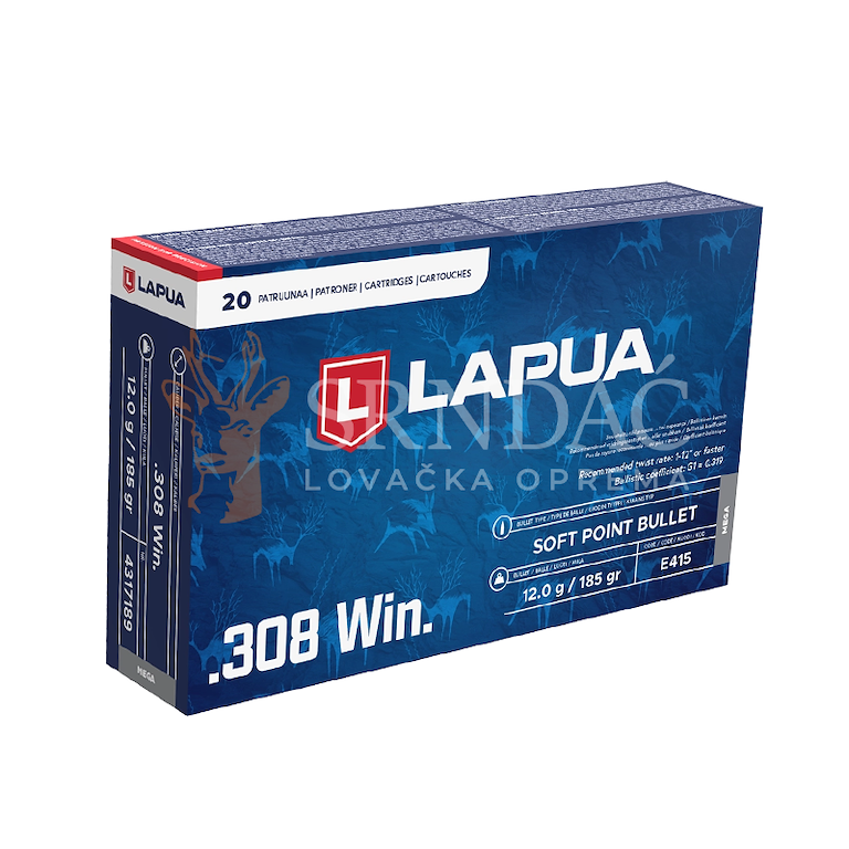 Lapua Mega KAL .308 Win. / 12,0 grama(185 gr) – karabinski metak