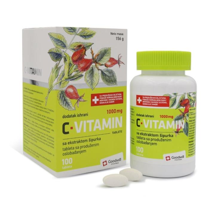 Vitamin C 1000mg porodično pakovanje tablete A 100