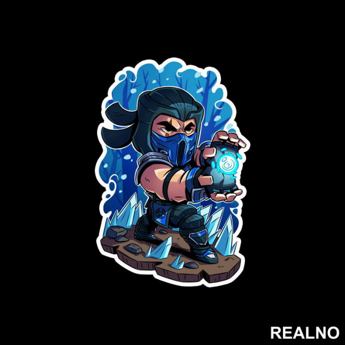 CHIBI SUB ZERO - MORTAL KOMBAT - NALEPNICA