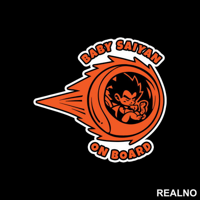 BABY SAIYAN ON BOARD - GOKU - MAMA I TATA - LJUBAV - NALEPNICA