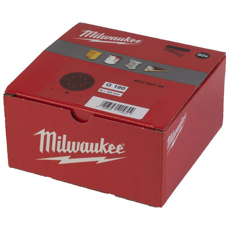 Milwaukee Okrugli brusni papiri za ekscentričnu brusilicu, 125 mm, G 180, 50 kom, 4932492195