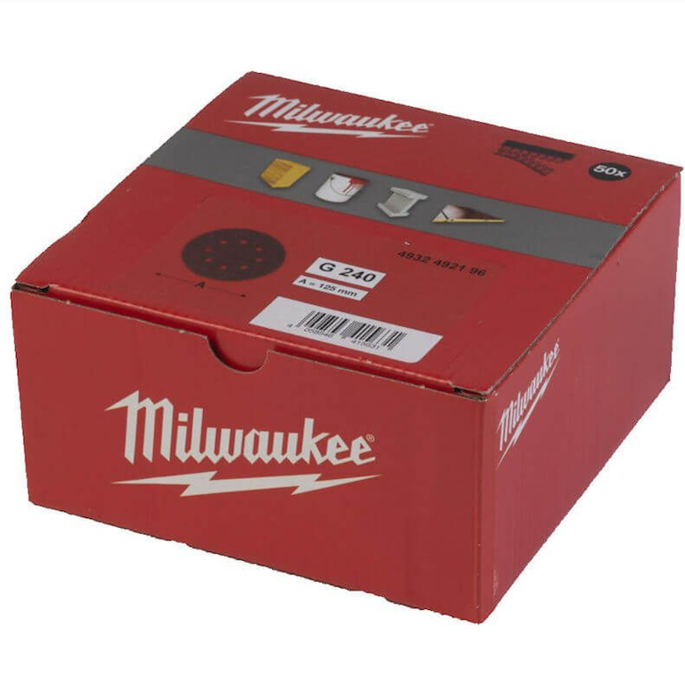 Milwaukee Okrugli brusni papiri za ekscentričnu brusilicu, 125 mm, G 240, 50 kom, 4932492196