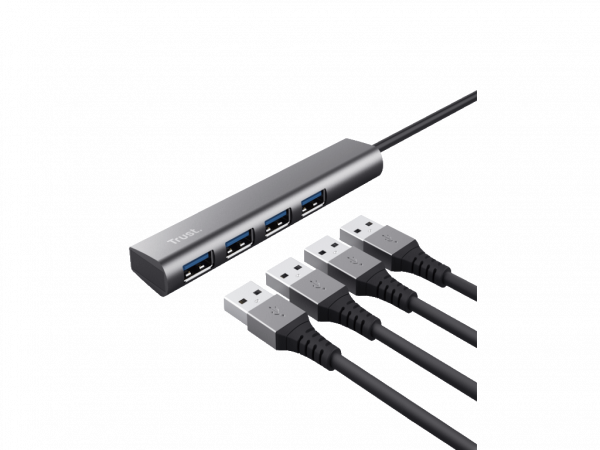 Trust Adapter HALYX USB-3.2 4xUSB siva (24948)