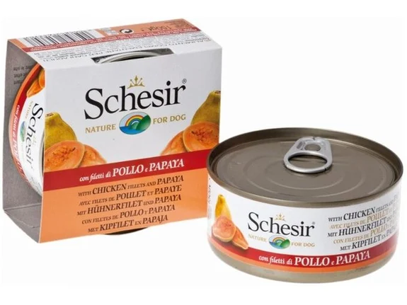 Schesir Hrana za pse Piletina i papaja 150g