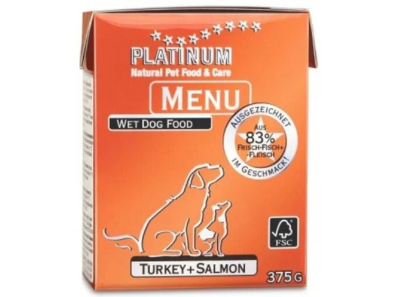 Platinum Hrana za pse Menu Turkey & Salmon 375g