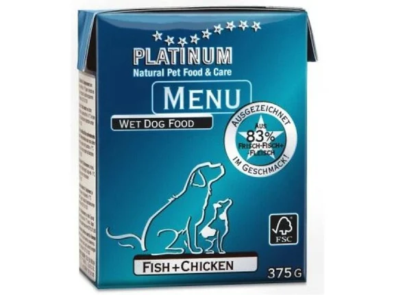 Platinum Hrana za pse Menu Fish & Chicken 375g