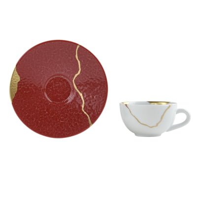 Set 2 šolje i tacna Bernardaud – Kintsugi