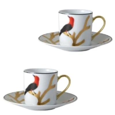 Set 2 šolje i tacne Bernardaud – Aux Oiseaux