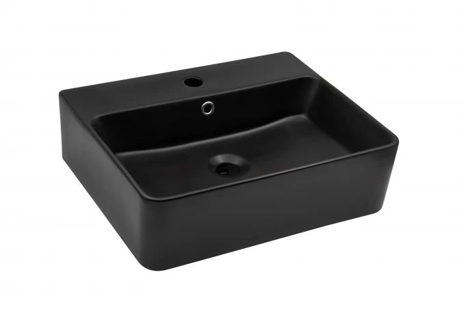 Lavabo nadgradni MINOTTI 525x420x155 mat crni