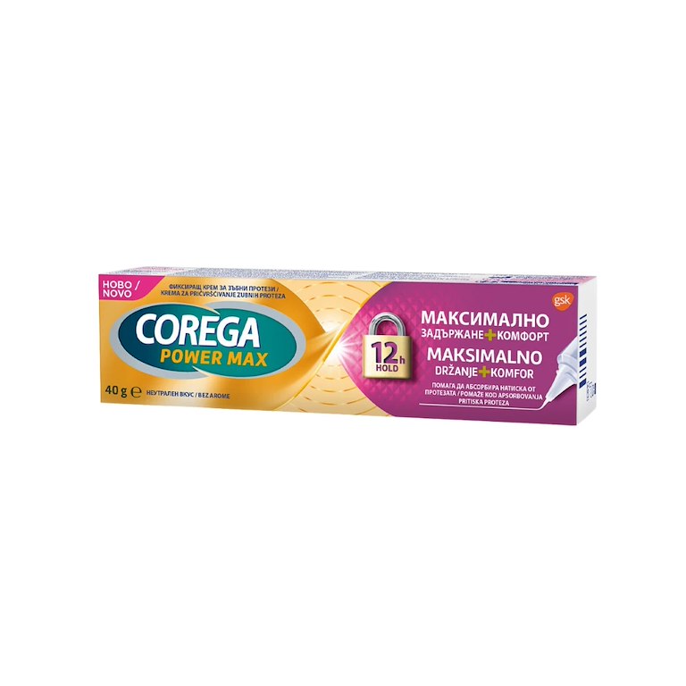 COREGA Krema Power Max COMFORT Lepak za Pričvršćivanje Zubnih Proteza 40 g