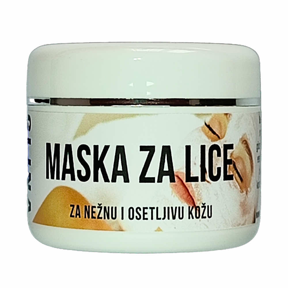 Maska za lice za nežnu i osetljivu kožu