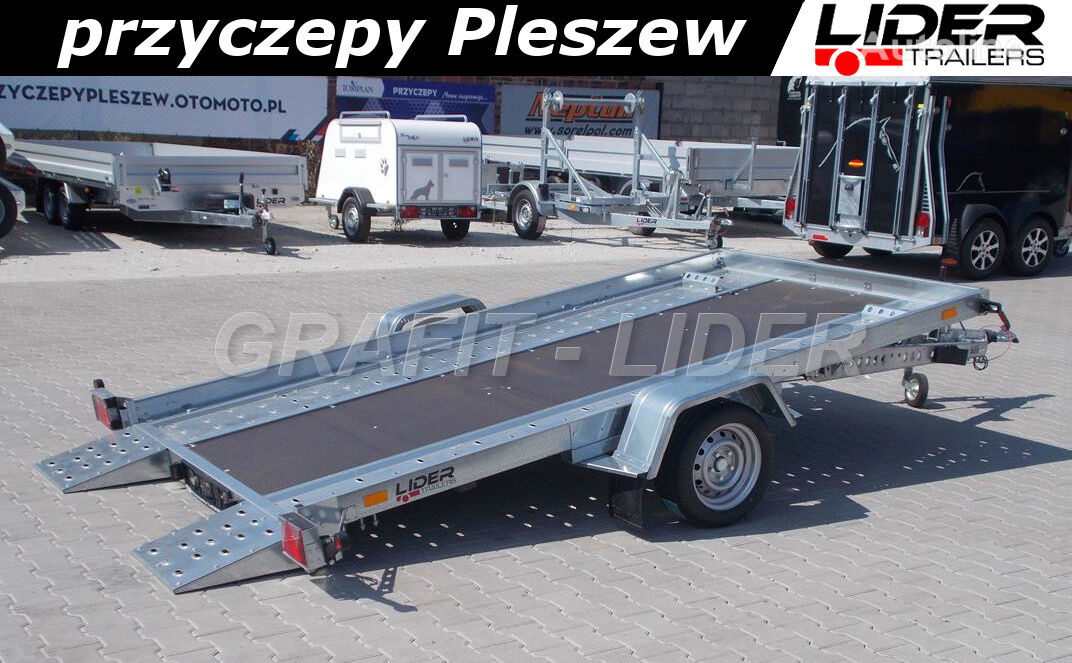 Nova Temared Car transporter trailer TM-121 przyczepa 350x180cm, Car Flat 351 prikolica autotransportera
