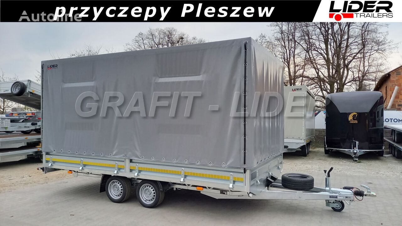 Nova Lider Universal trailer shipping road transport LT-138 przyczepa + pla prikolica sa ceradom