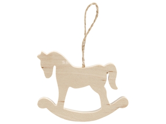Drveni konjić - novogodišnji ukras (drveni proizvod za doradu)