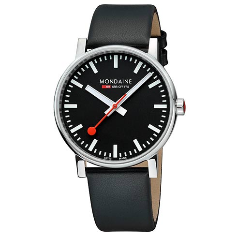 Mondaine sat Evo2 crna vegan koza od grozdja 43mm