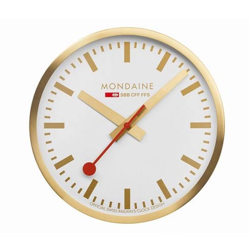 Mondaine zlatni zidni sat 25cm