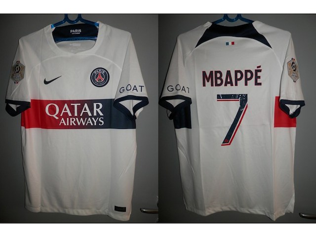 PSG dres 2023-24 Kylian Mbappe 7 (Gostujući)