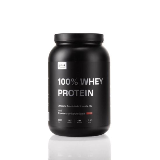 Active Pharma 100% whey jagoda bela čokolada 900g