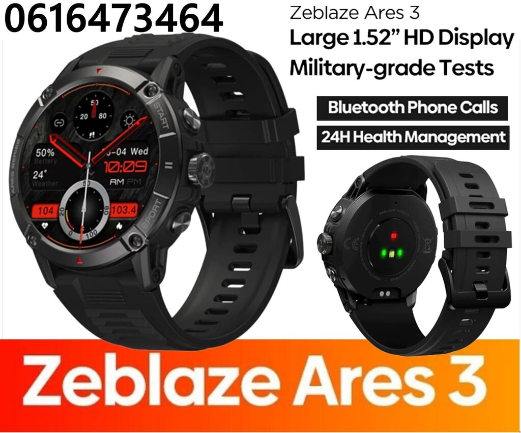 Novo- Zeblaze Ares 3 Bluetooth Smartwatch, Pozivi Čip: Realtek 8763E