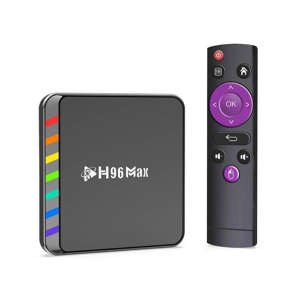 H96 MAX Smart tv box sa blutootom 5.0 i 2/16 GB memorije služi za gledanje besplatne kablovske televizije.