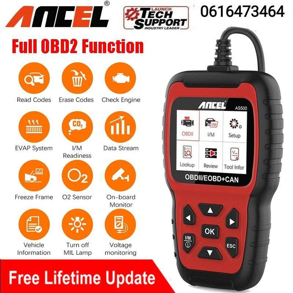 Novo - Ancel AS500 OBD2 Auto Diagnostika AS500 podržava i 12V dizel