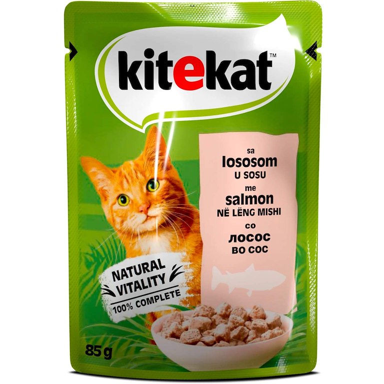 Kitekat hrana za mačke losos kesica 85g kitekat